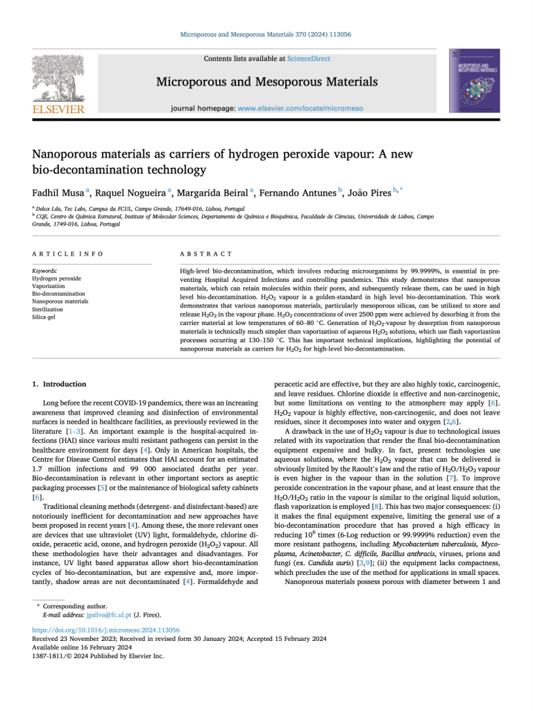 Microporous and Mesoporous Materials - Delox